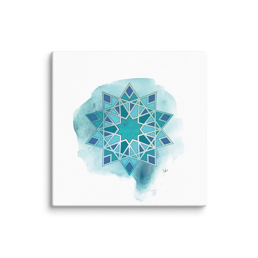Rosette Arabesque Geometric Design Canvas
